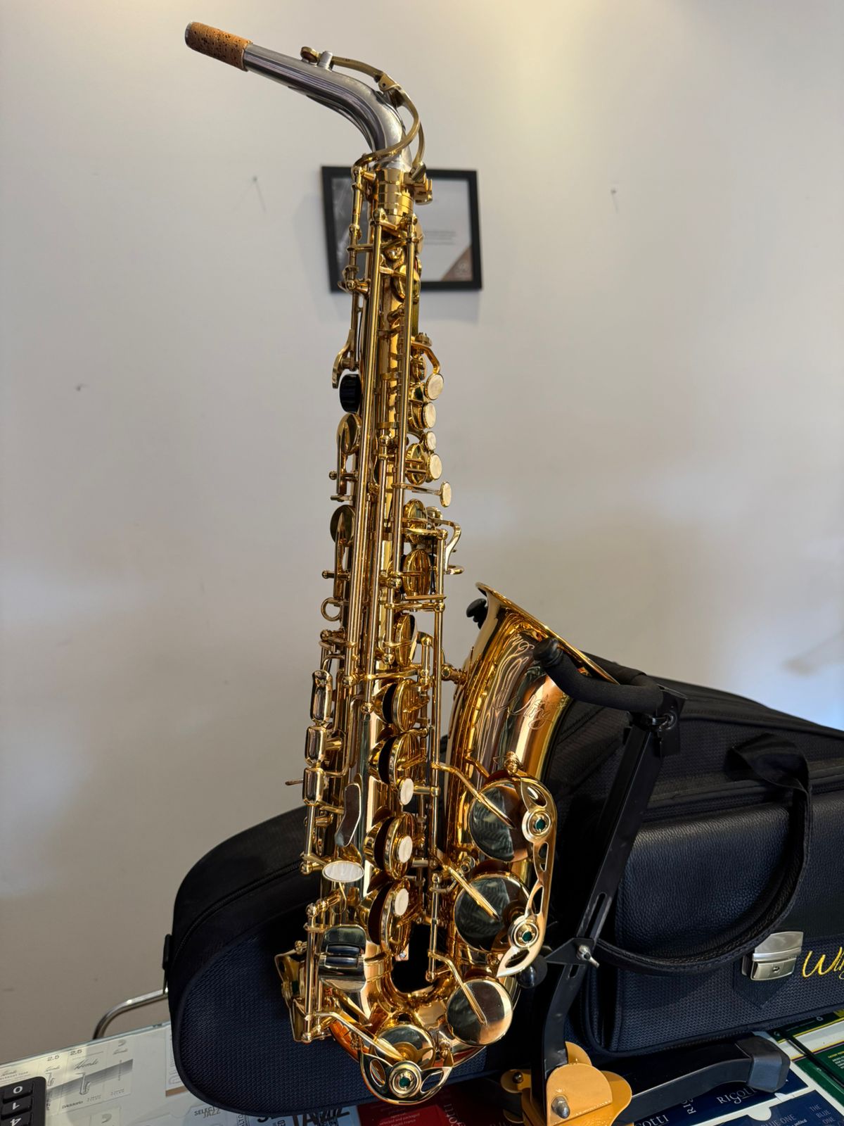 Saxofone Alto Wing Pro com o tudel banhado a prata - SaxShop - A casa ...